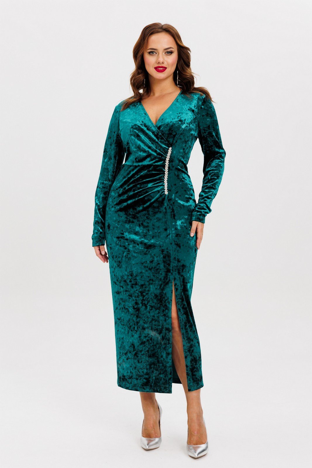 Платье 1155-5 изумруд VI ORO купить в интернет магазине Велесмода